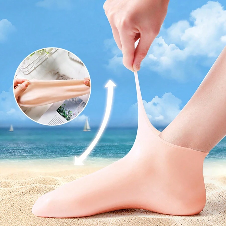 Chaussettes en silicone hydratantes pour les soins des pieds avec ...