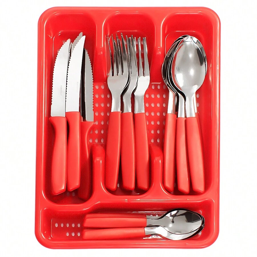 Cutlery Set 25 Pieces Complete Stainless Steel Cutlery Set With ...