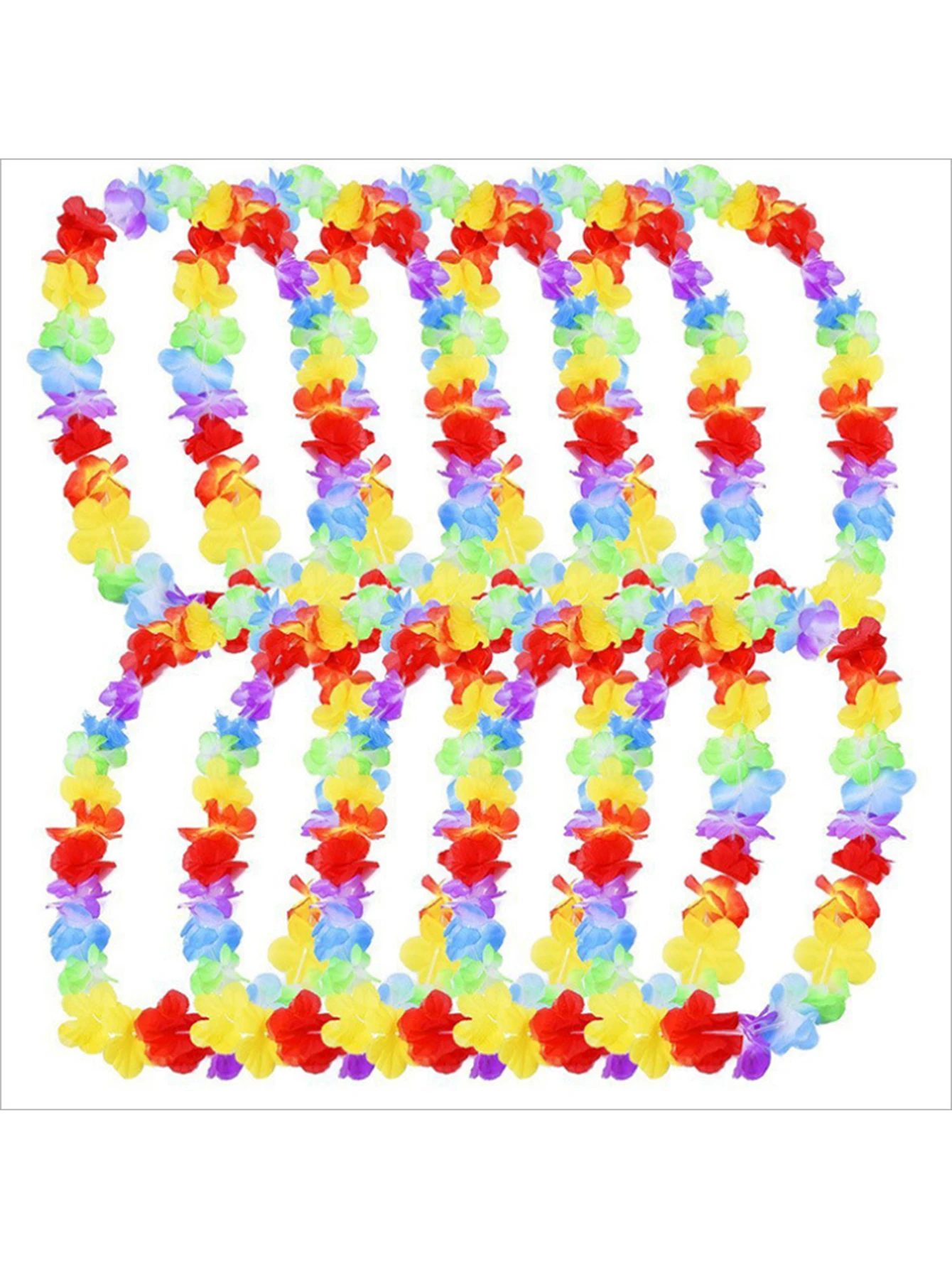 10pcs Hawaiian Leis Bulk, Tropical Flower Lei Hawaiian Lei Beach Hawaii ...