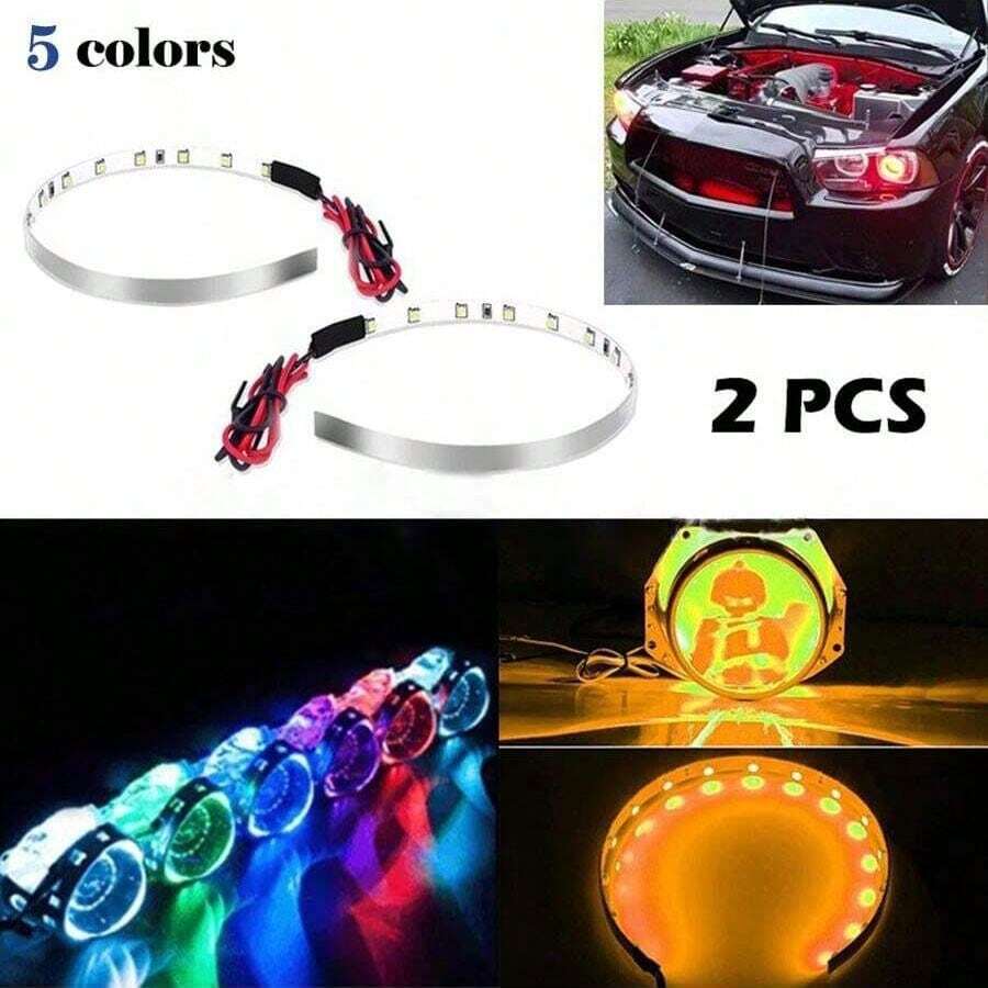 2pcs 12V 360 ° Devil Eye Car Modification Decorative Lights LED Angel ...