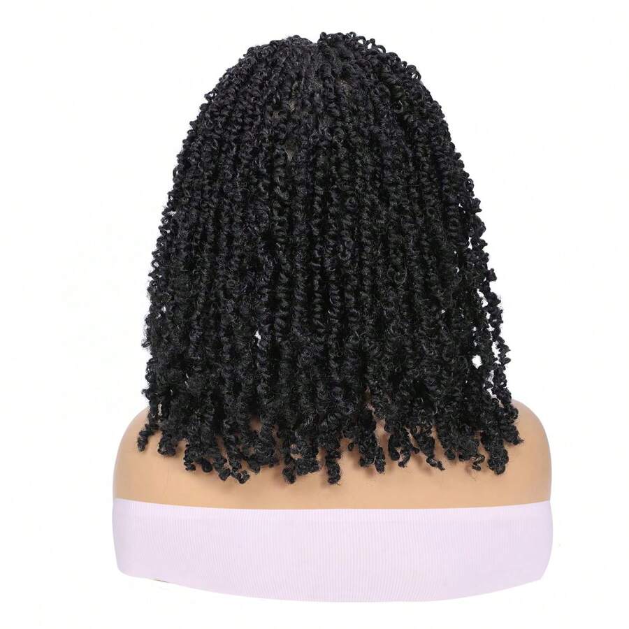 12 Inch Yanky Twists Full Lace Braided Wigs For Black Women Ombre Brown ...