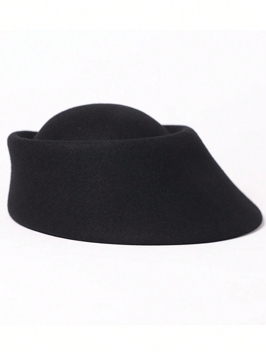 HIMESPORT Chapéus fascinadores de feltro de lã para mulheres boina ...