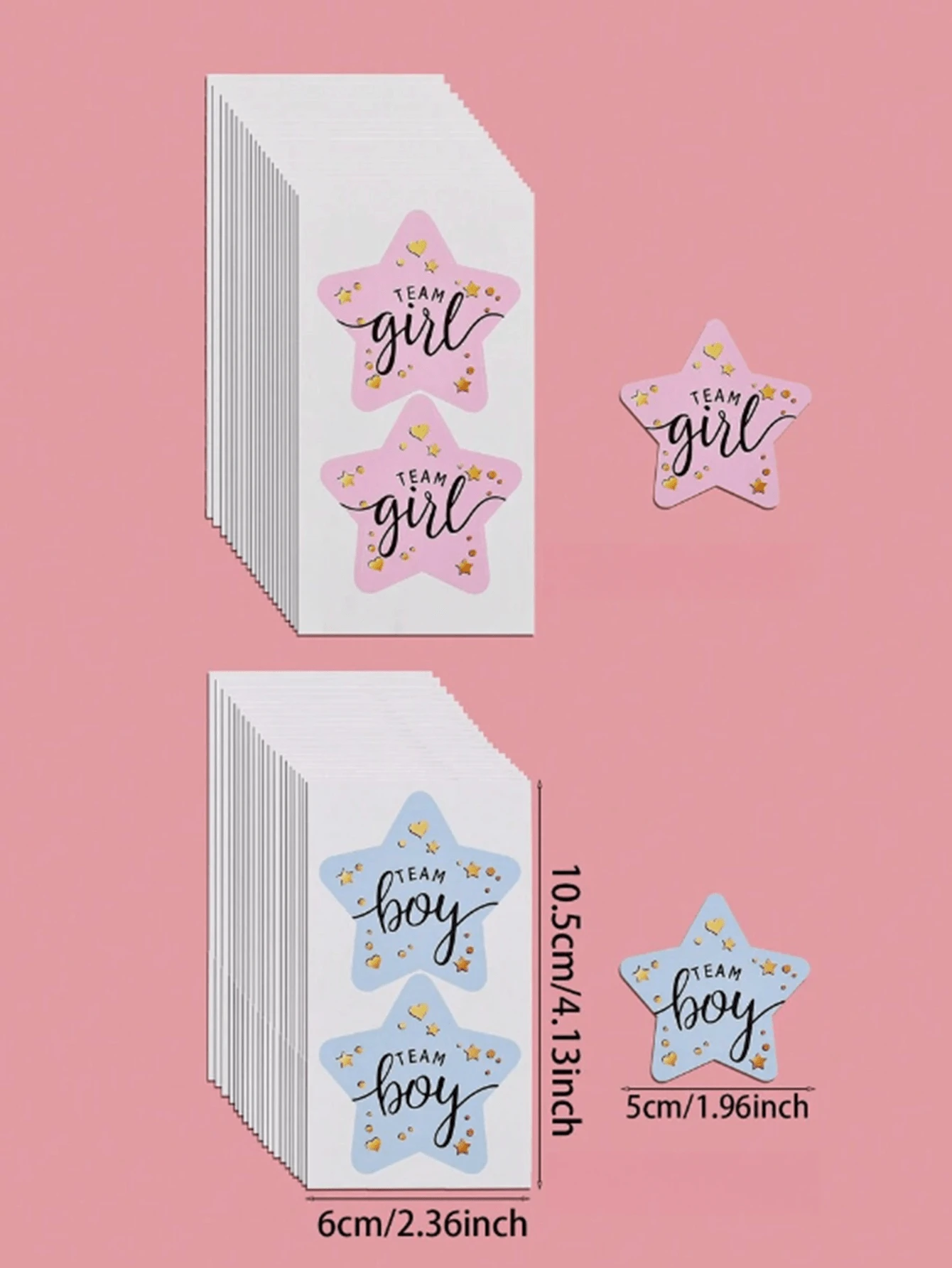 24pcs Gender Reveal Party Invitation Cards & Voting Stickers, Boy Team ...