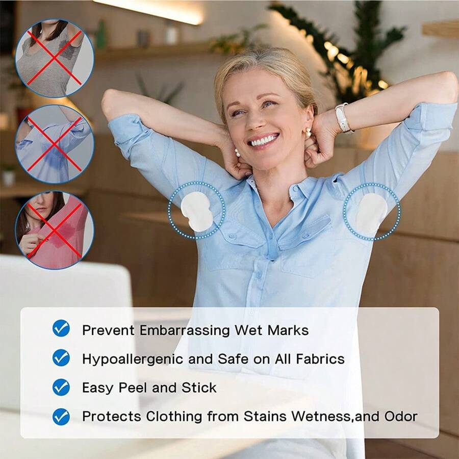 10pcs/20pcs SweatBlock Underarm Sweat Pads - Disposable Antiperspirant ...