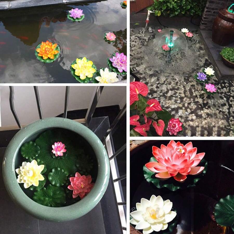 Artificial Floating Lotus Green Leaf Lotus Shape Water Surface ...