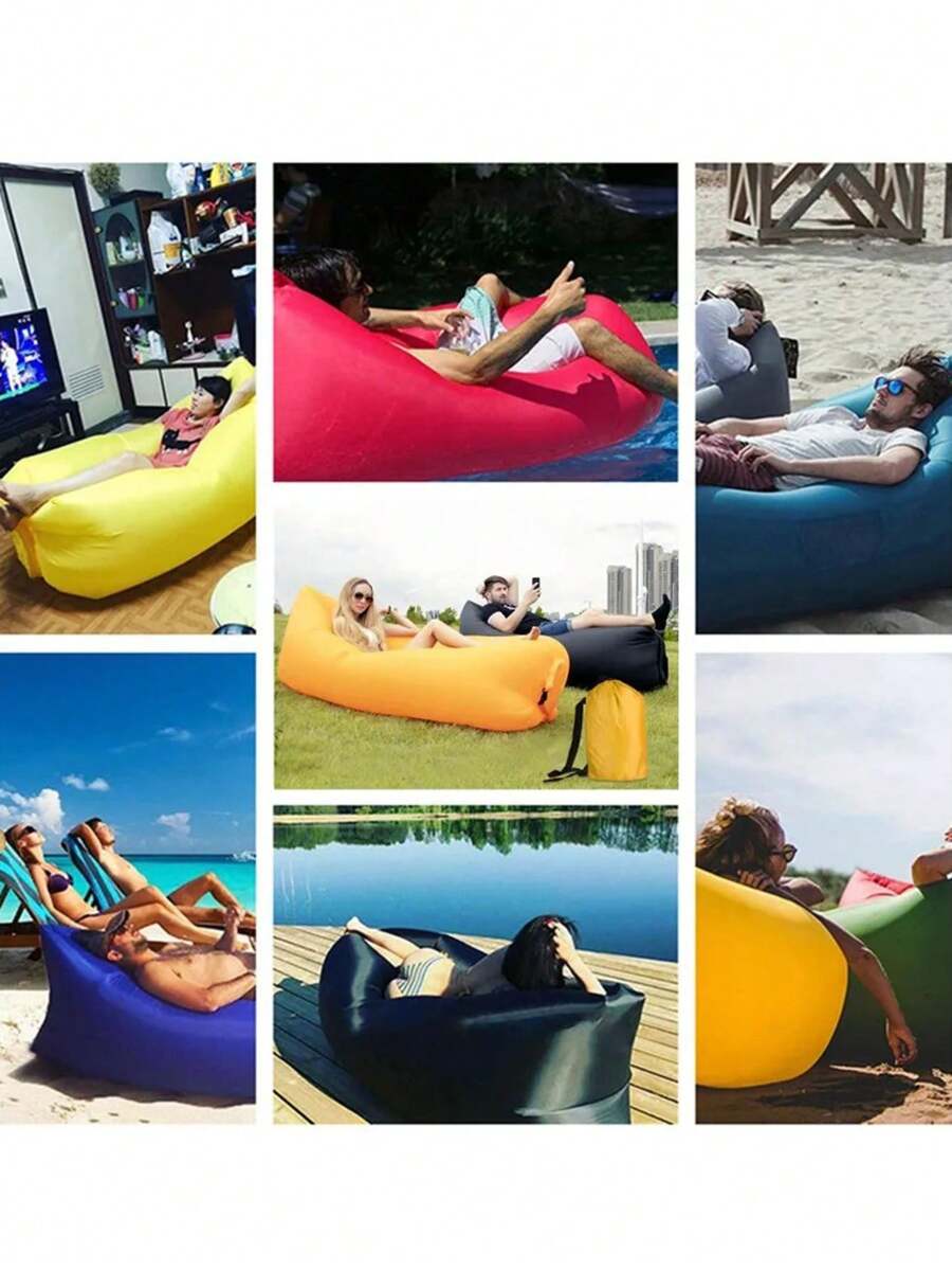 Portable Air Sofa Slouchy Inflatable Amphibious Seat Bed Folding Single ...
