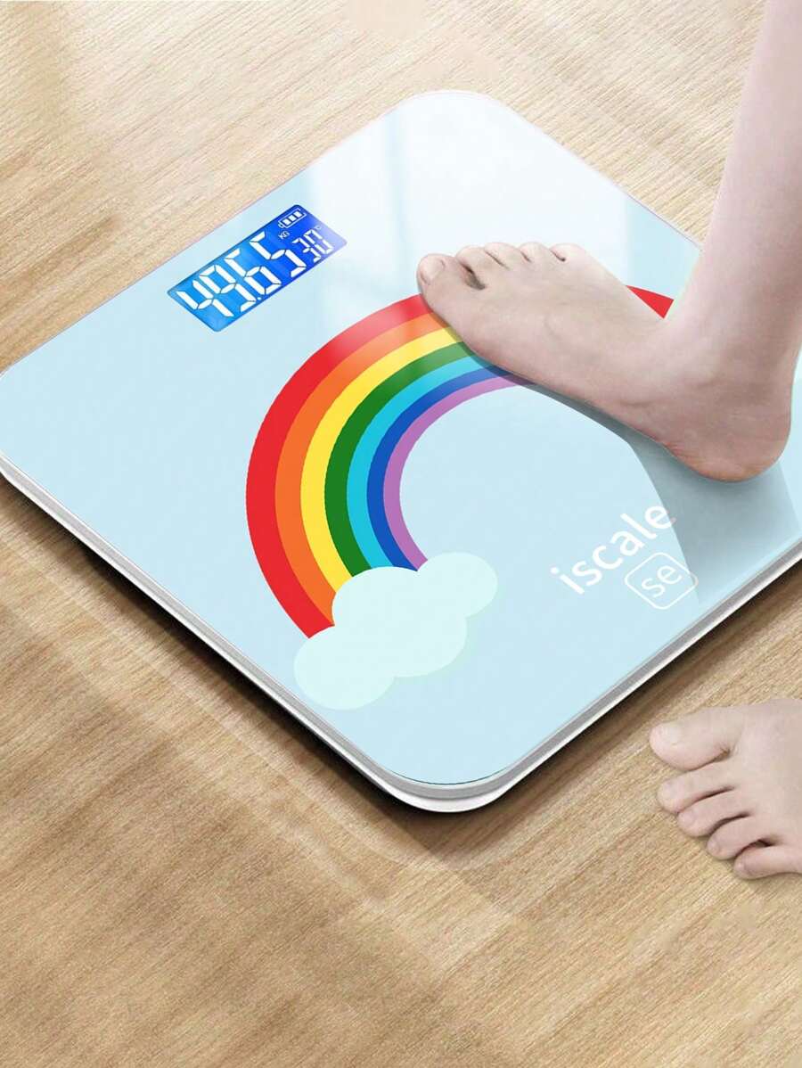 Rainbow Clouds Electronic Scale For Body Weight Digital LCD Bathroom ...