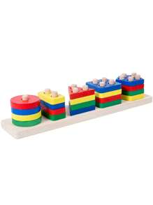 1pc Unisex Wooden Classification And Stacking Toy, Christmas, Christmas ...