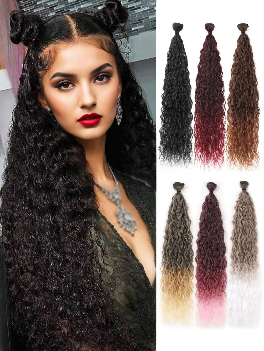 Paquetes de cabello sintético ondulado y rizado de 30 pulgadas ...