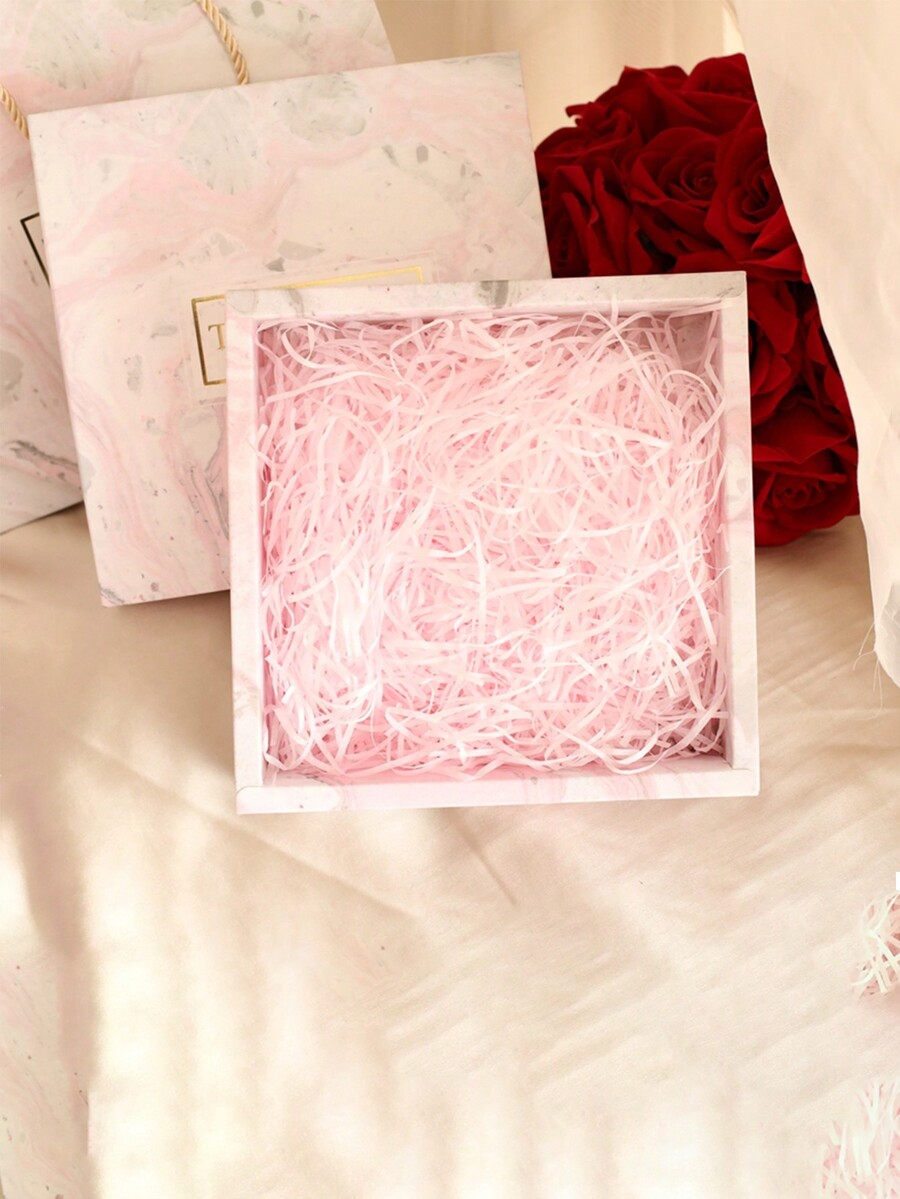 Gift Wrapping Paper - Light Pink Raffia Paper Shreds For Wedding Favor ...