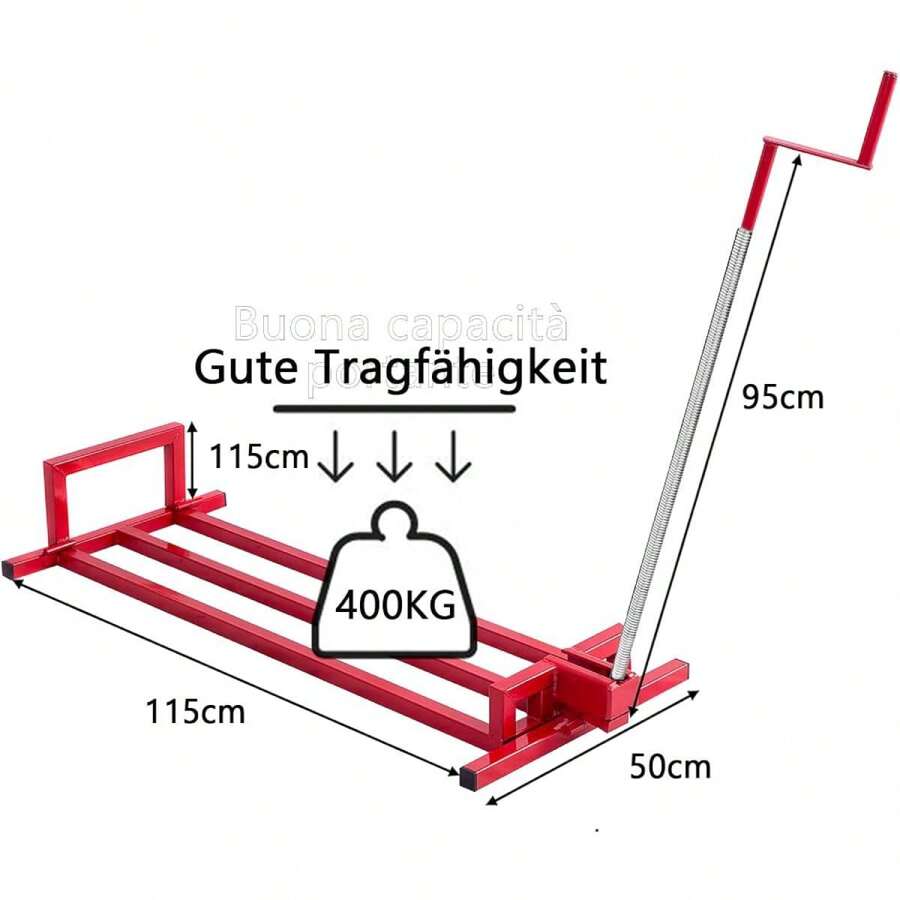 Lawn Tractor Lifting Device, Lawn Mower Lift 400 Kg, Tipping Device ...