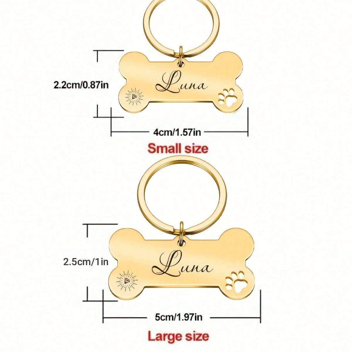 [Personalización de doble cara] Placas de identificación para mascotas ...
