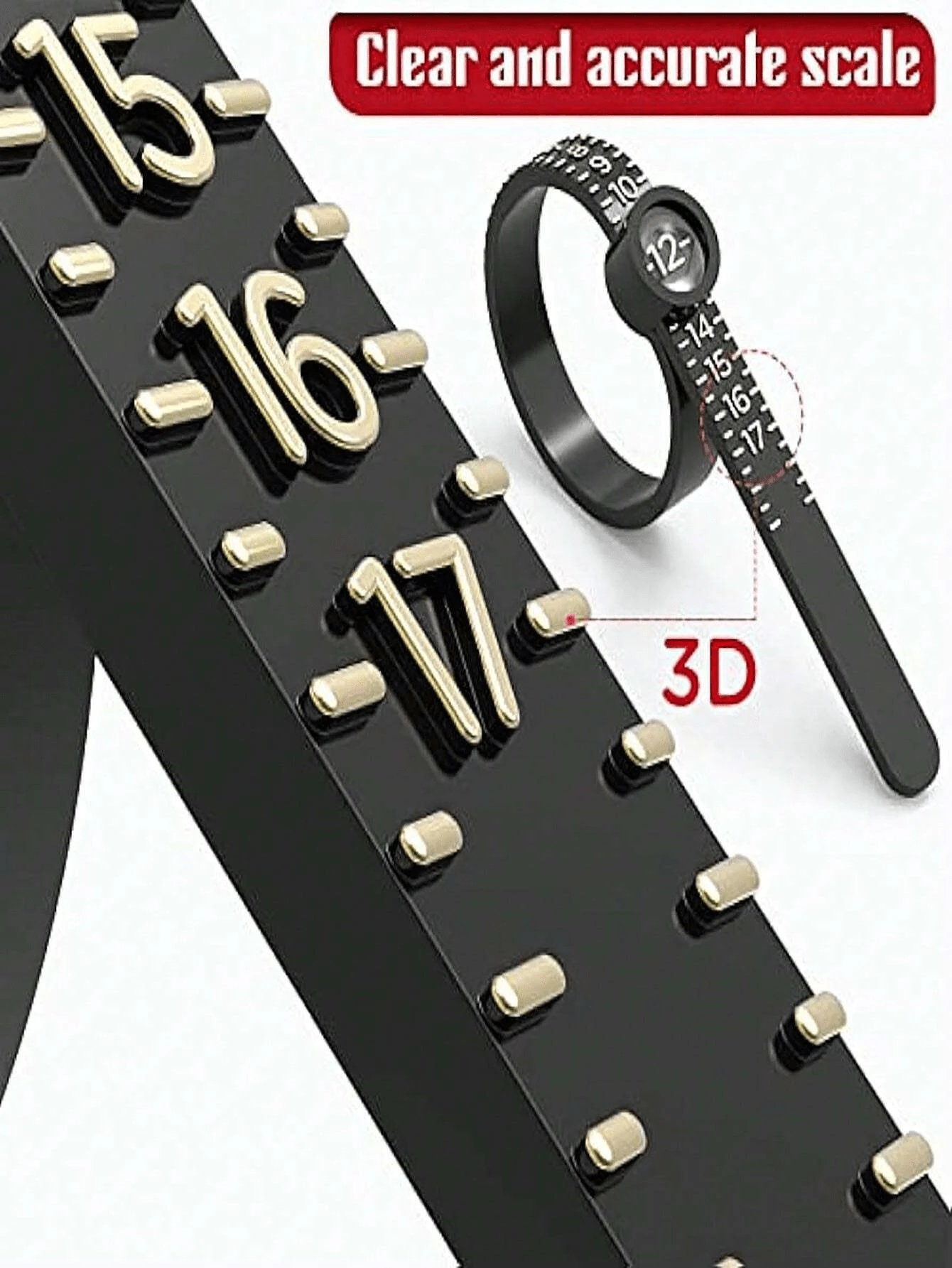 Ring Sizer With Magnifier - Measuring Tape For Adjustable Finger Ring ...