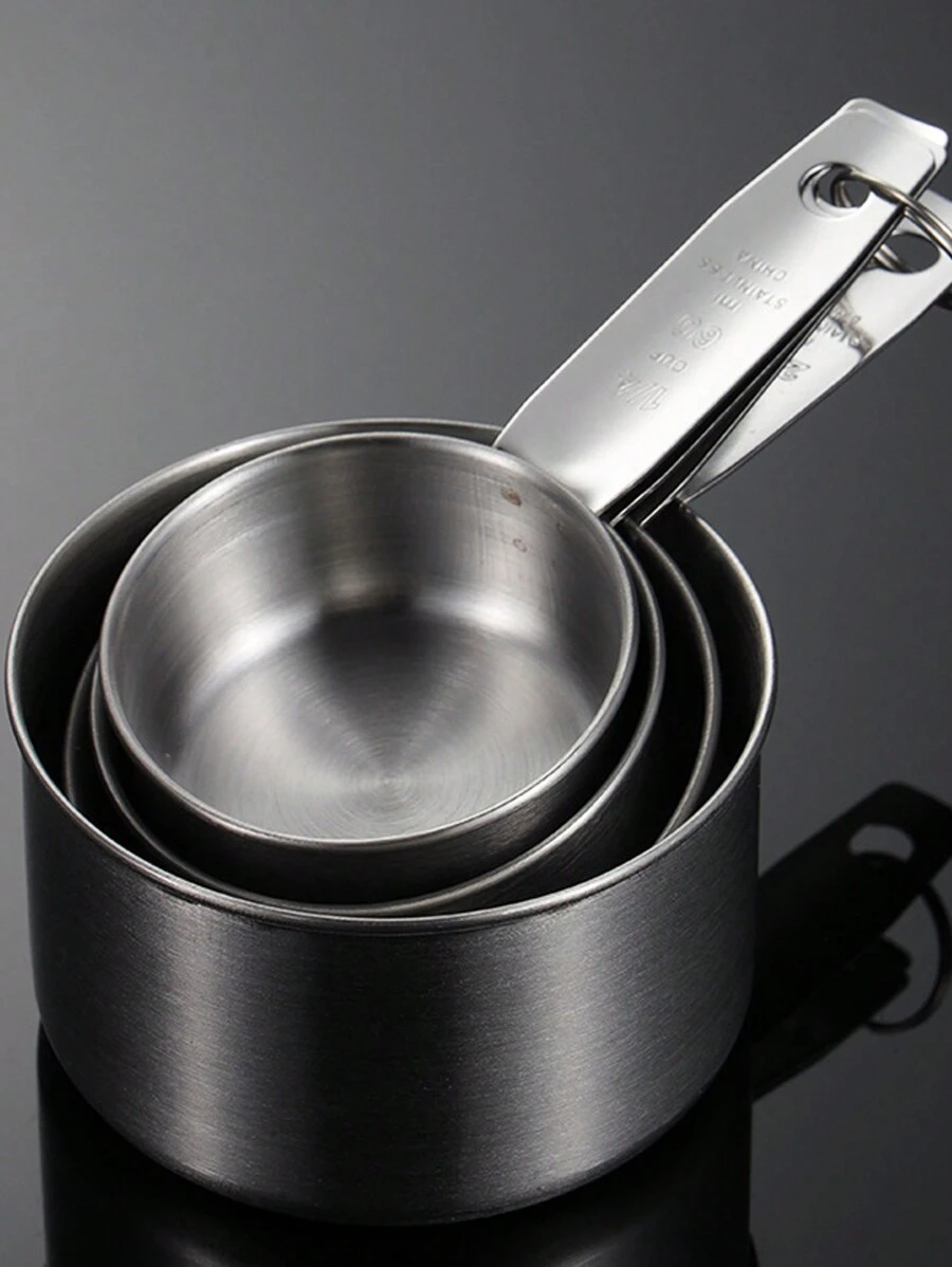 8pcs/Set Stainless Steel Measuring Cups & Spoons, Coffee, Seasoning ...