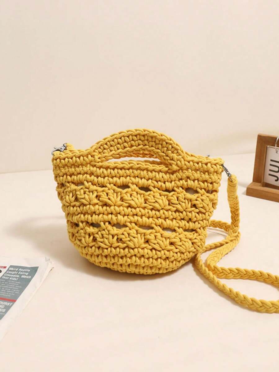 Summer Crochet Beach Bag For Women Small Beach Bag Lightweight Mini ...