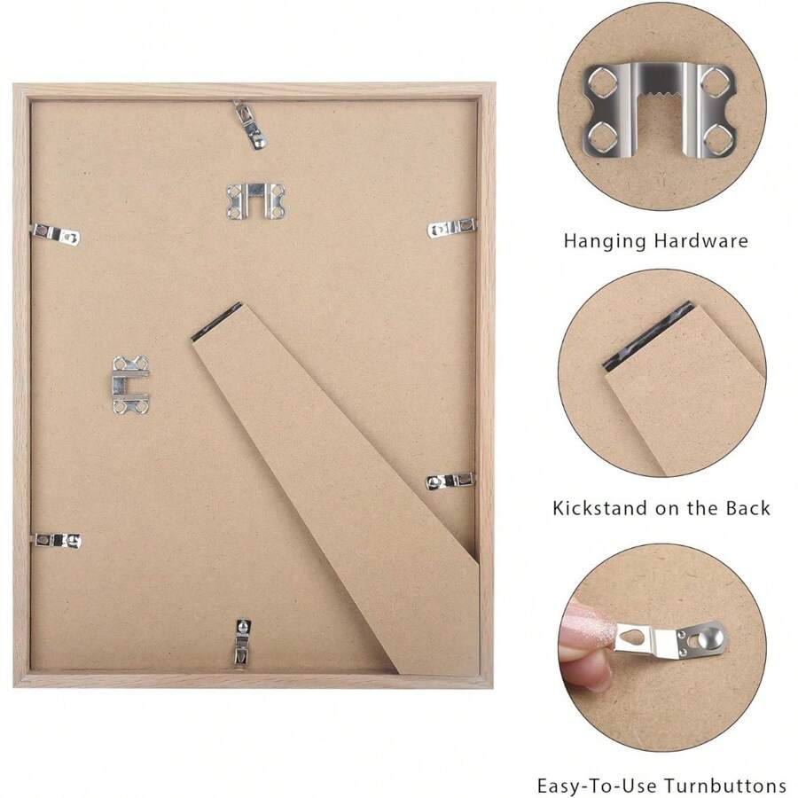 Picture Frame Natural Wood: Light Solid Oak For Sturdy Wooden Frames ...