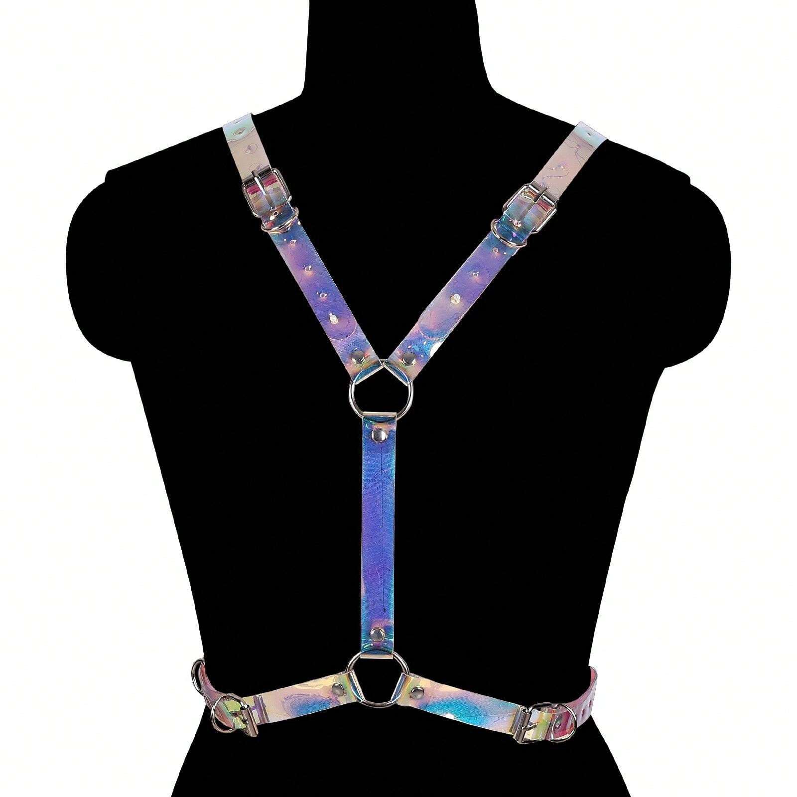 Women Girl Leather Body Bra Chest Harness Belt Adjustable Gothic Punk ...
