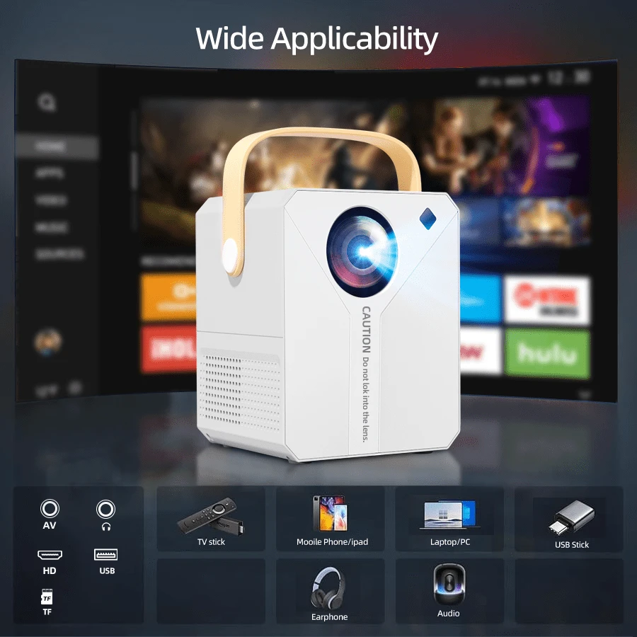 HUASHIJIE Novo Projetor 5G de Banda Dupla 4K Ultra HD 2025, Mini ...