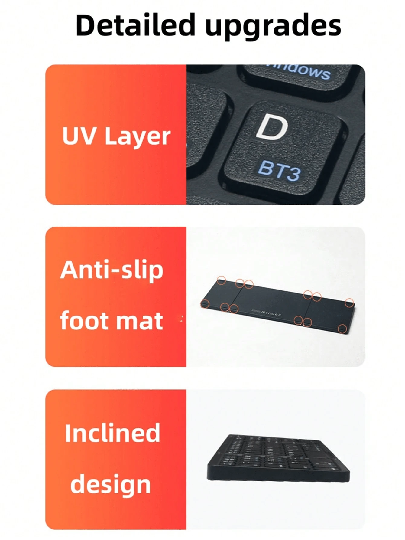 B089 Multi-Device Foldable Blue Tooth Keyboard With Numeric Keypad ...