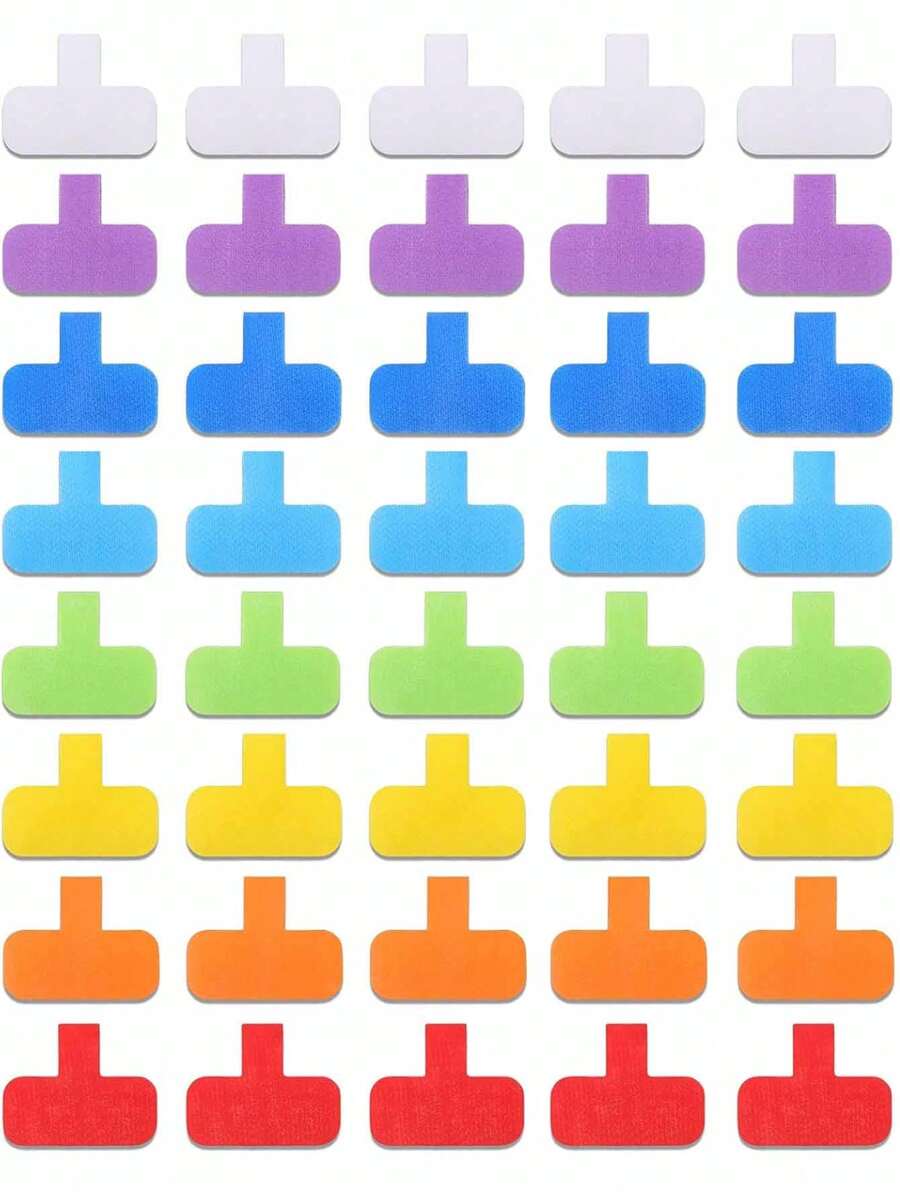 40 PCS Cable Labels Cord Labels For Electronic Multi-Color Write On ...