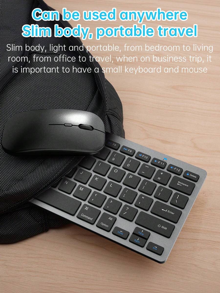 1 Pc BT78 Dual-Mode Wireless Membrane Keyboard And Mouse Set Silent 78 ...