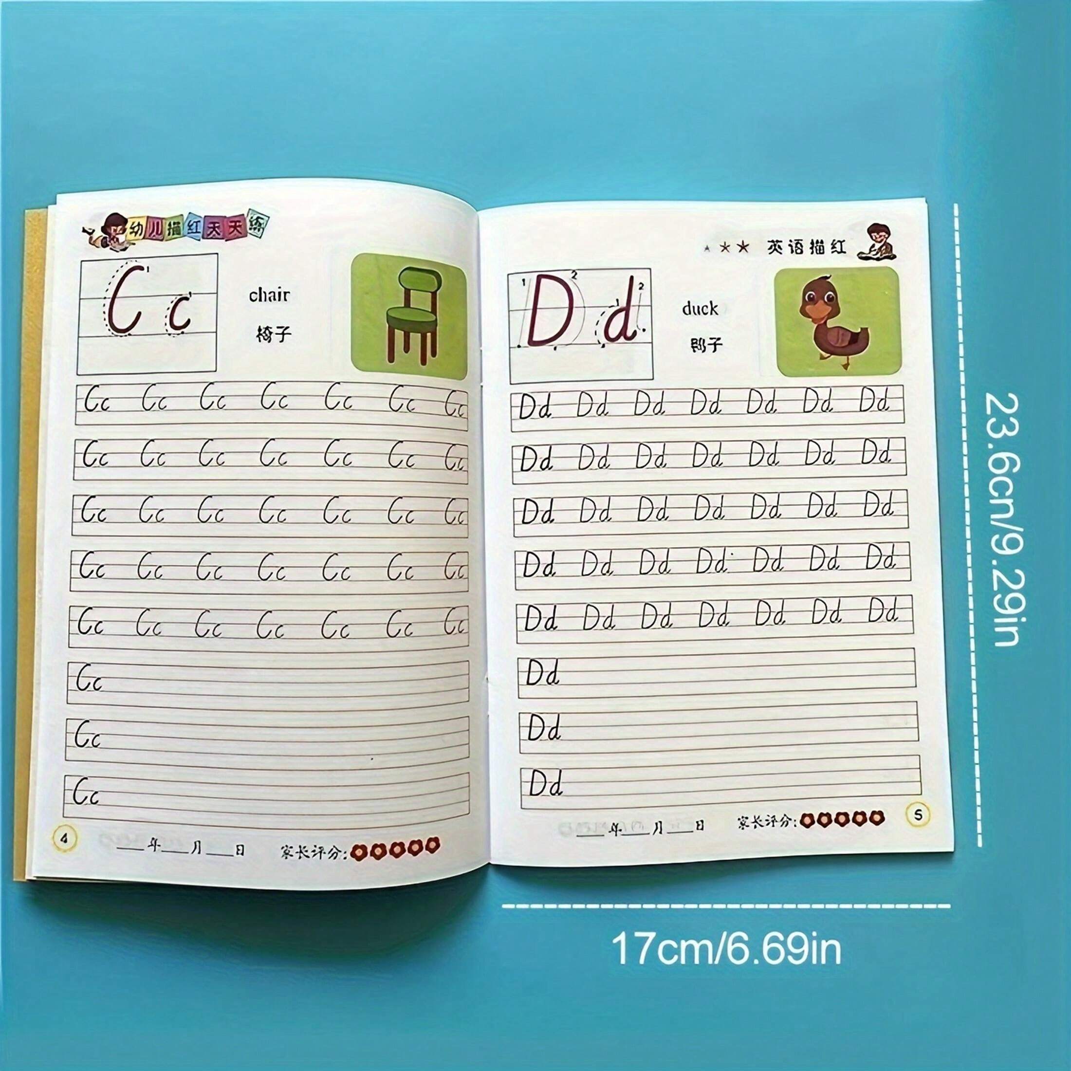 Libro de práctica de escritura cursiva para principiantes - 26 letras ...