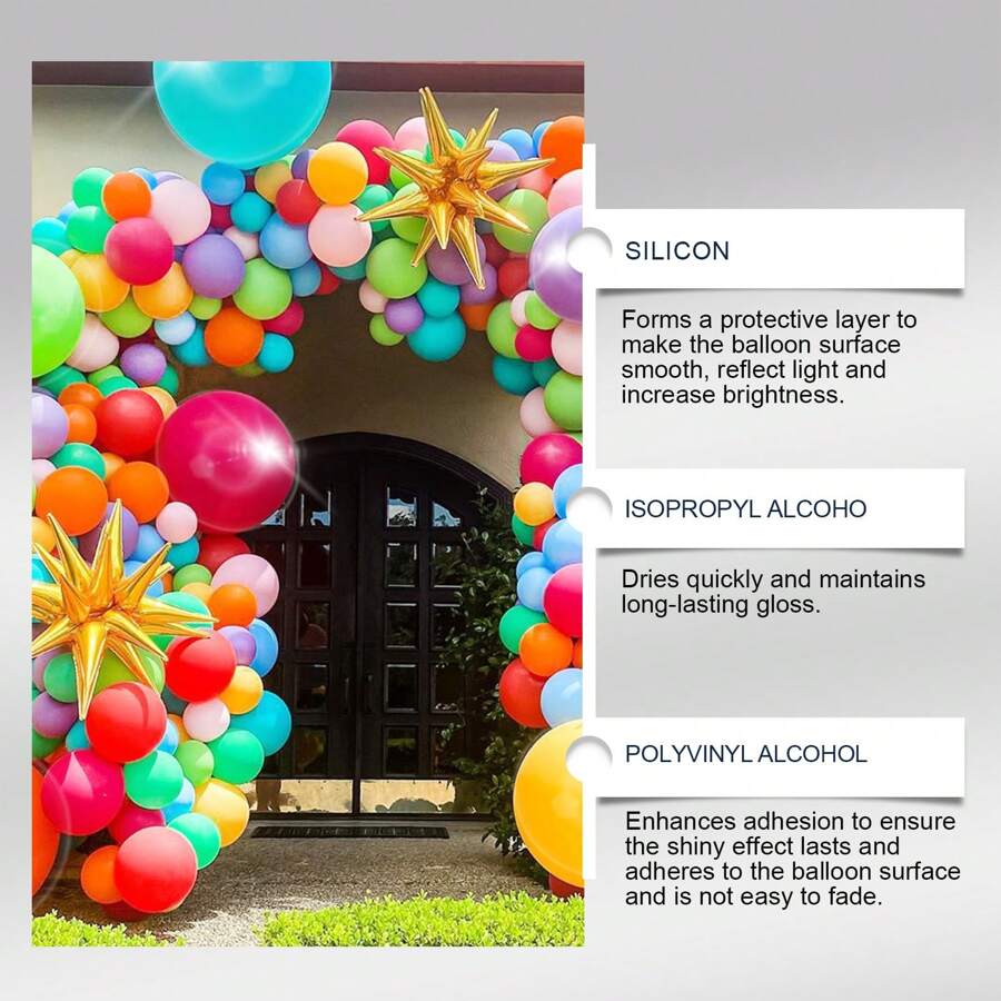 Latex Balloon Shiny Luster Lasting Non-Oxidation Enhanced Glossy ...