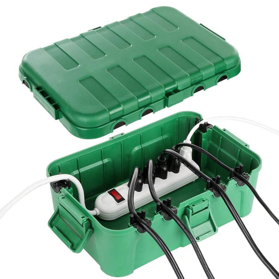 Large Outdoor Electrical Box (12.5 X 8.5 X 5 Inch), Waterproof Extension Cord Cover Weatherproof ...