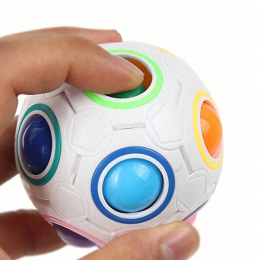 12-Hole Rainbow Ball Magic Cube Fidget Toy (Packaging Randomly Assorted ...
