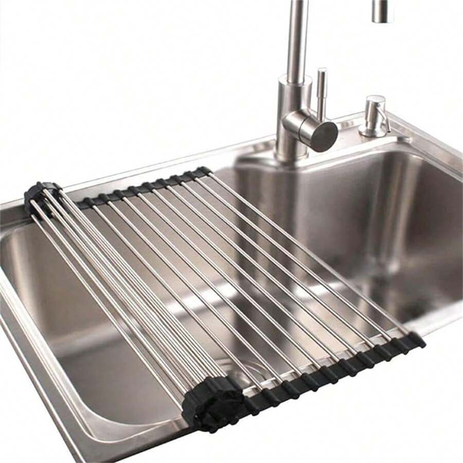 Retractable Dish Drying Rack, RV Foldable Stainless Steel Sink Dish ...