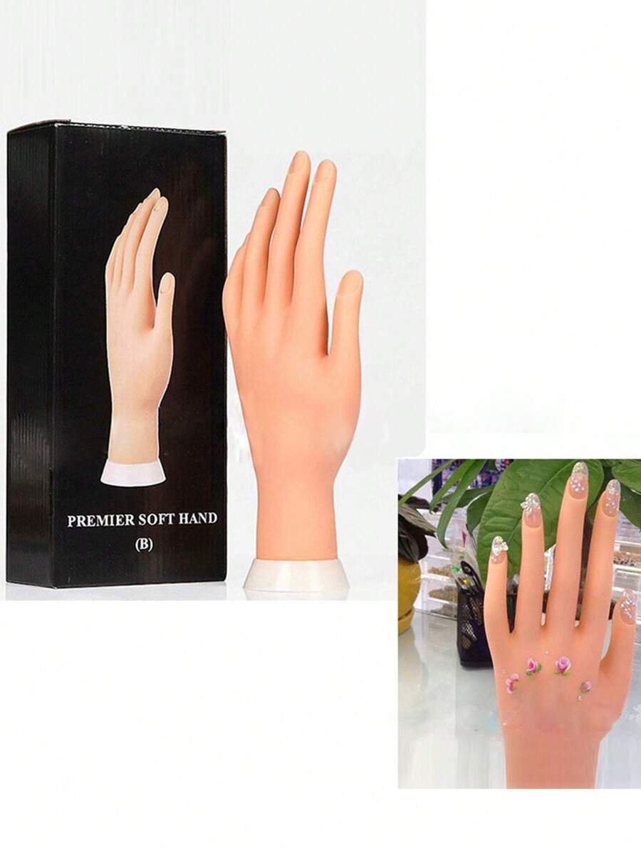 Nail Art Practice Hand Model - Realistic Bendable Posable Fingers Fake ...