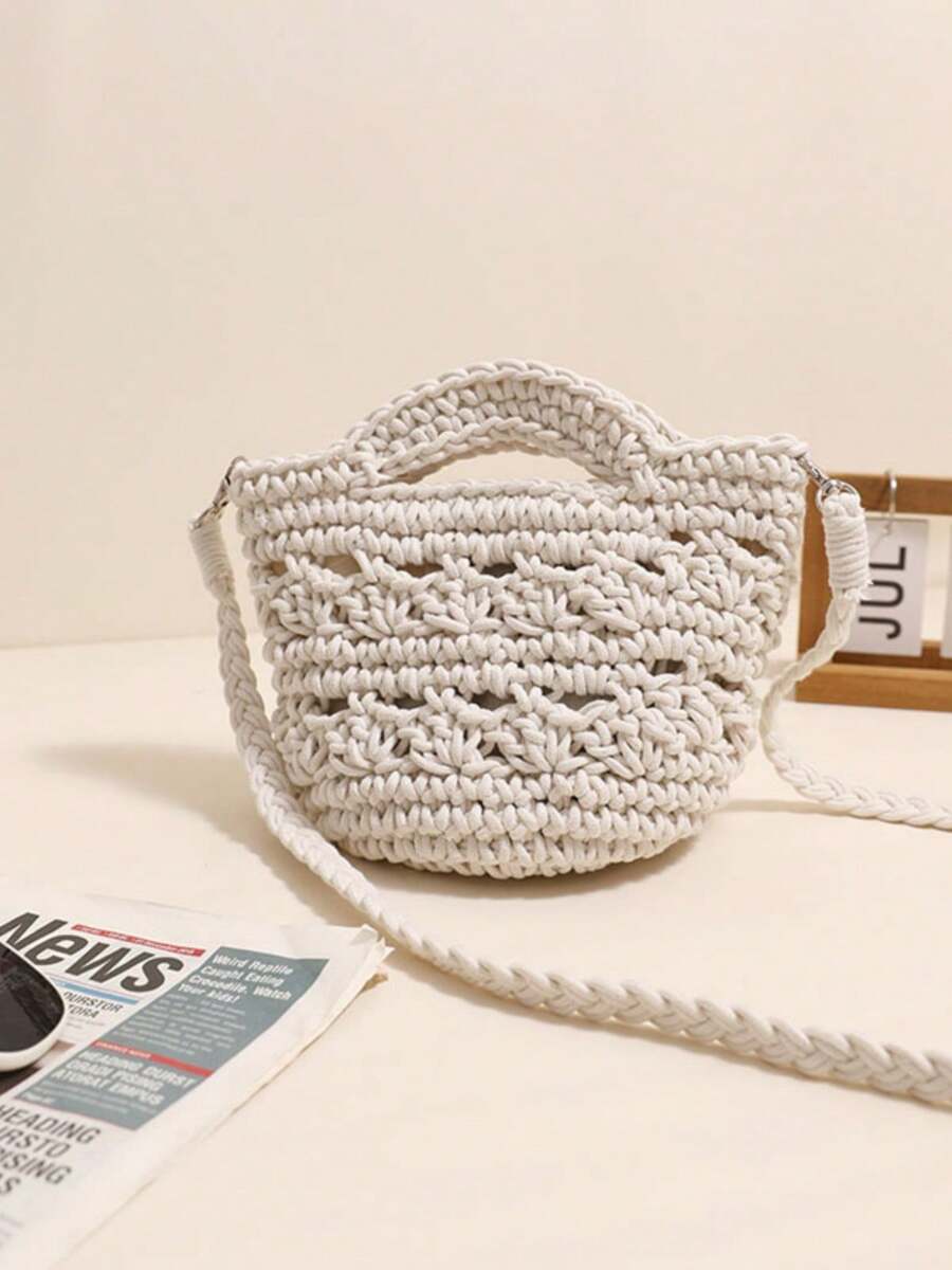 Summer Crochet Beach Bag For Women Small Beach Bag Lightweight Mini ...