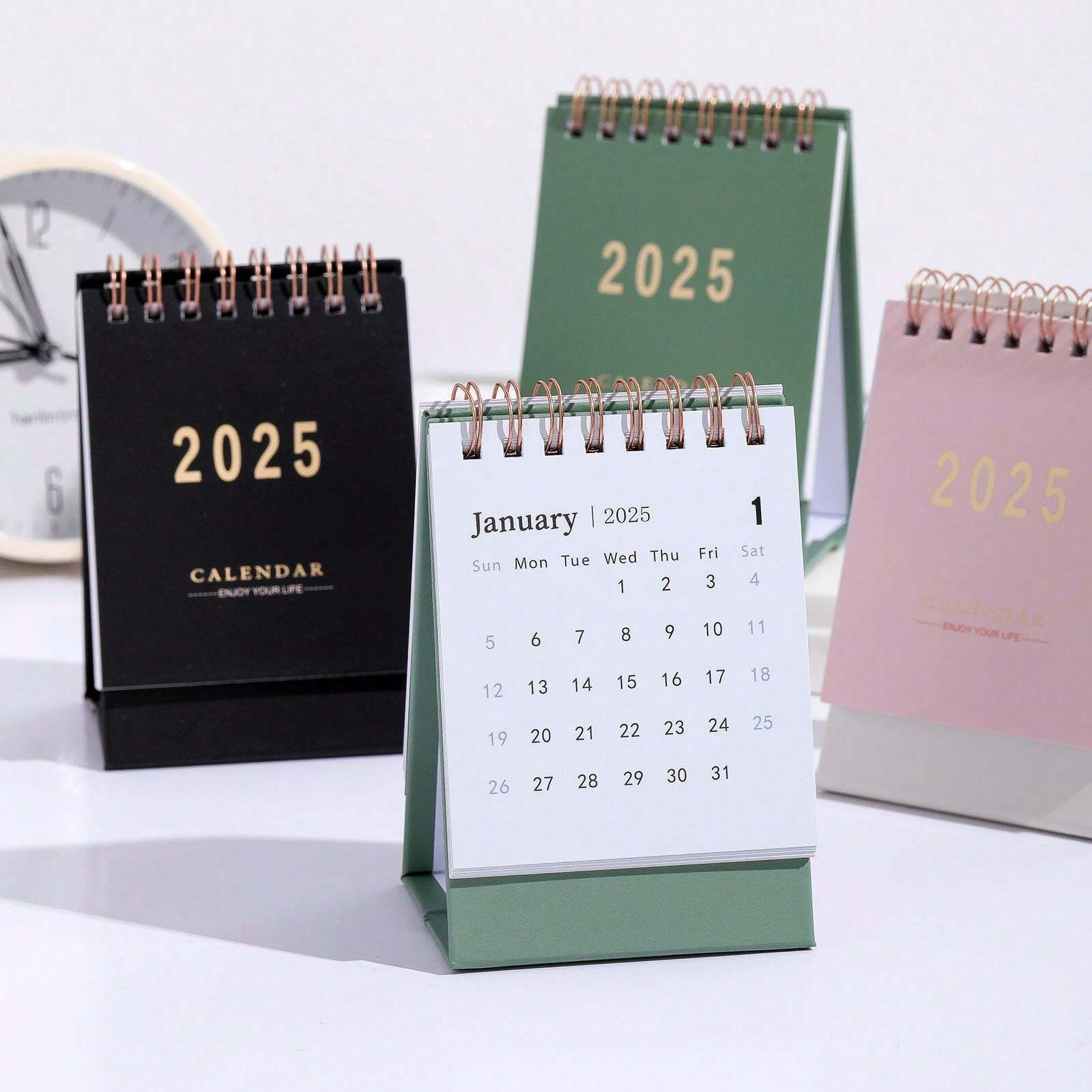 Mini Desk Calendar 2024-2025 - פועל מיולי 2024 עד דצמבר 2025, 18 חודשים ...