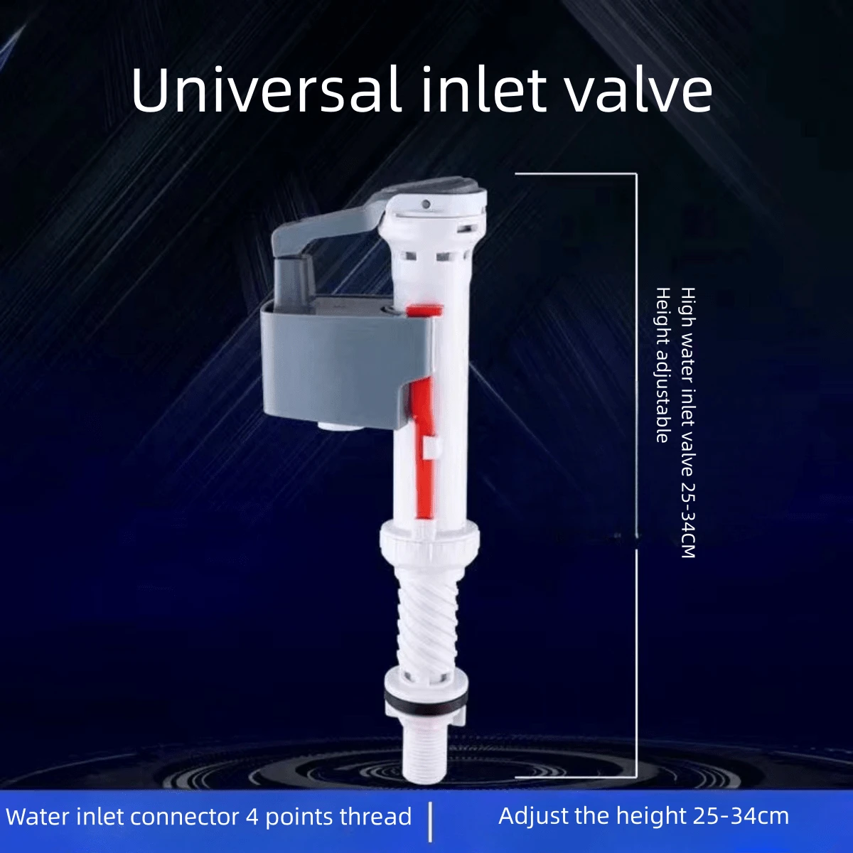 Toilet Flush Tank Fittings Water Inlet Valve Switch Drain Valve Flush ...