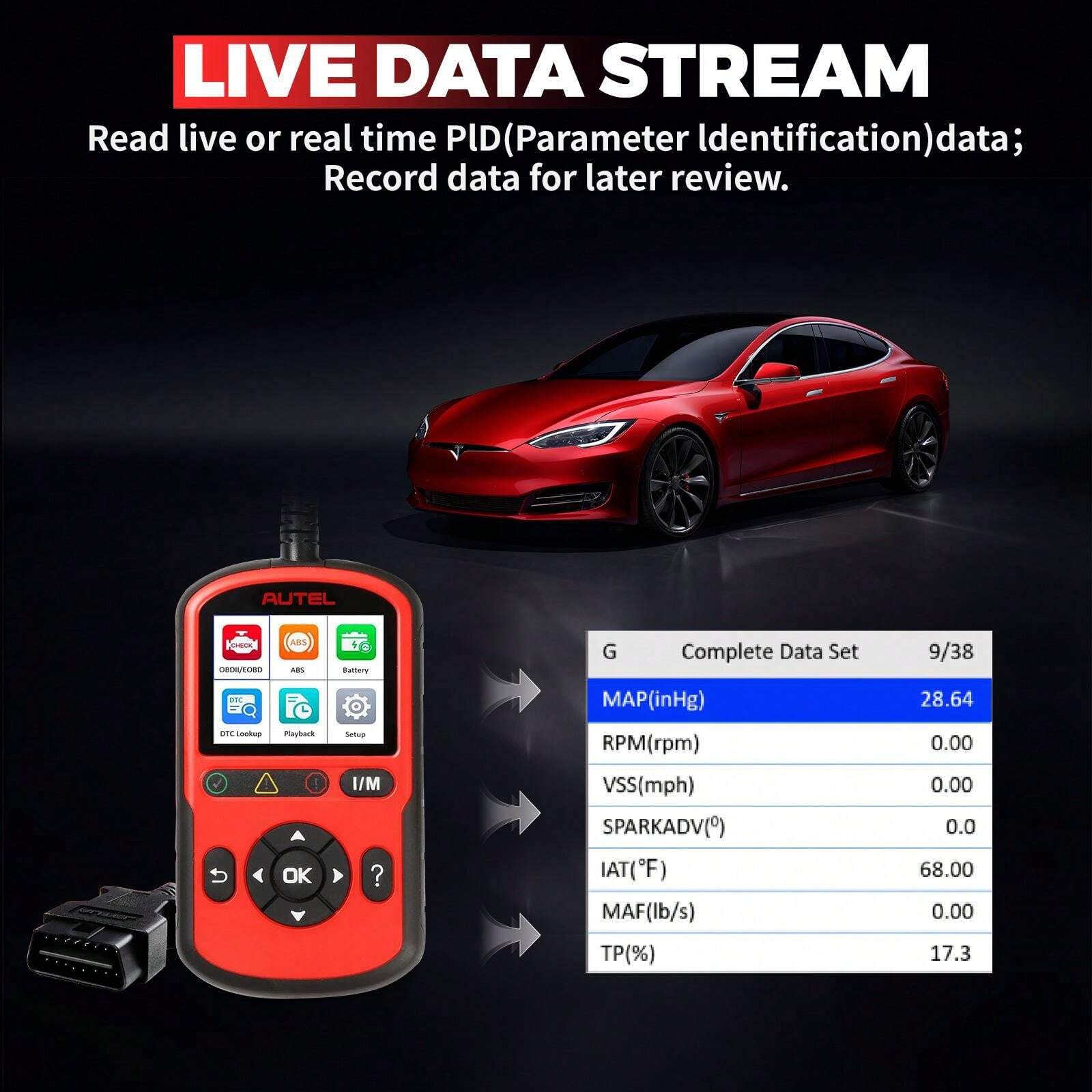 Scanner OBD2 AutoLink AL549: Leitor de Códigos de Erro da Luz de Aviso ...
