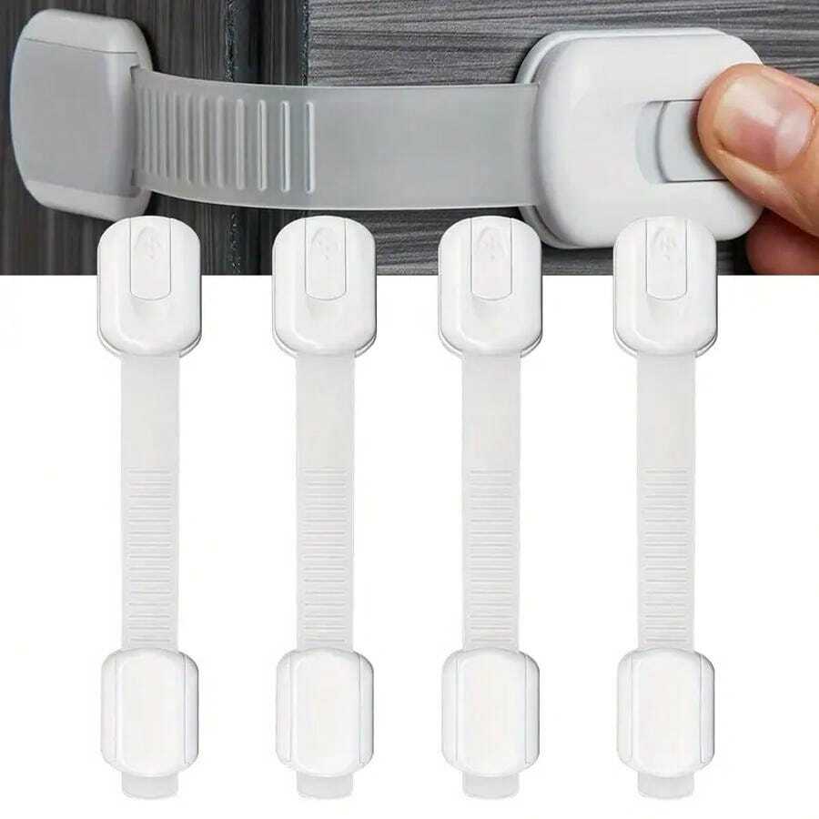 12pcs Premium Baby Proofing Cabinet Latches - Adjustable, No Drilling ...