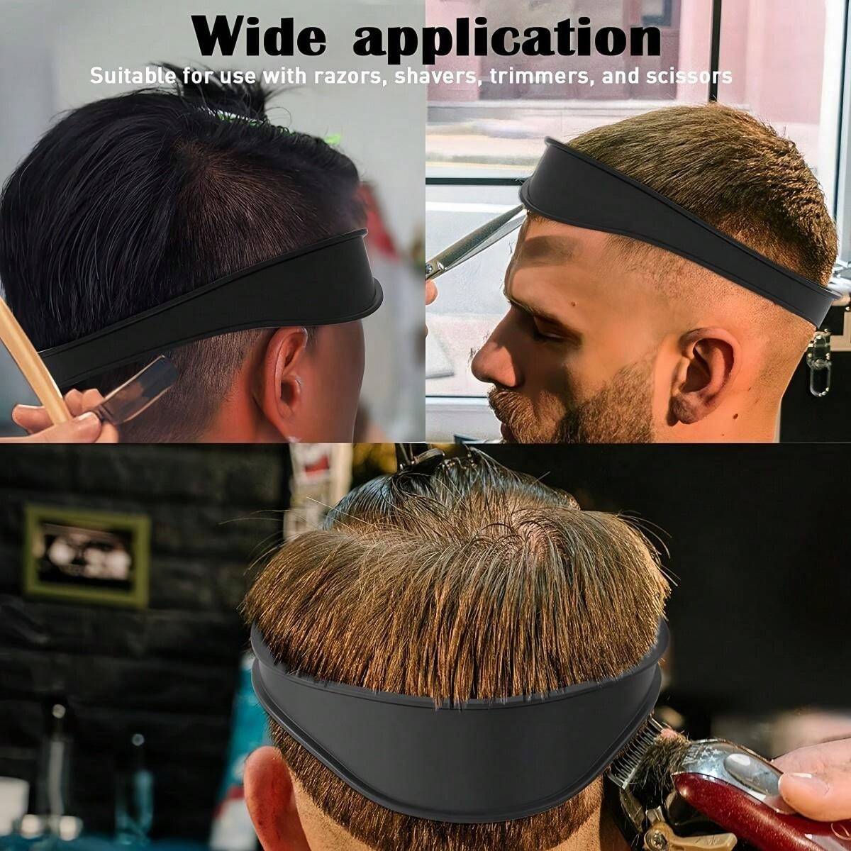 Adjustable DIY Curved Silicone Haircut Template Collar Guide Hair ...