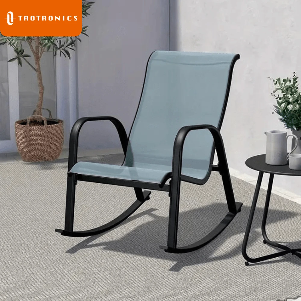 Outdoor Mesh Sling Rocking Chair Rocker Seating Outside For Front Porch ...
