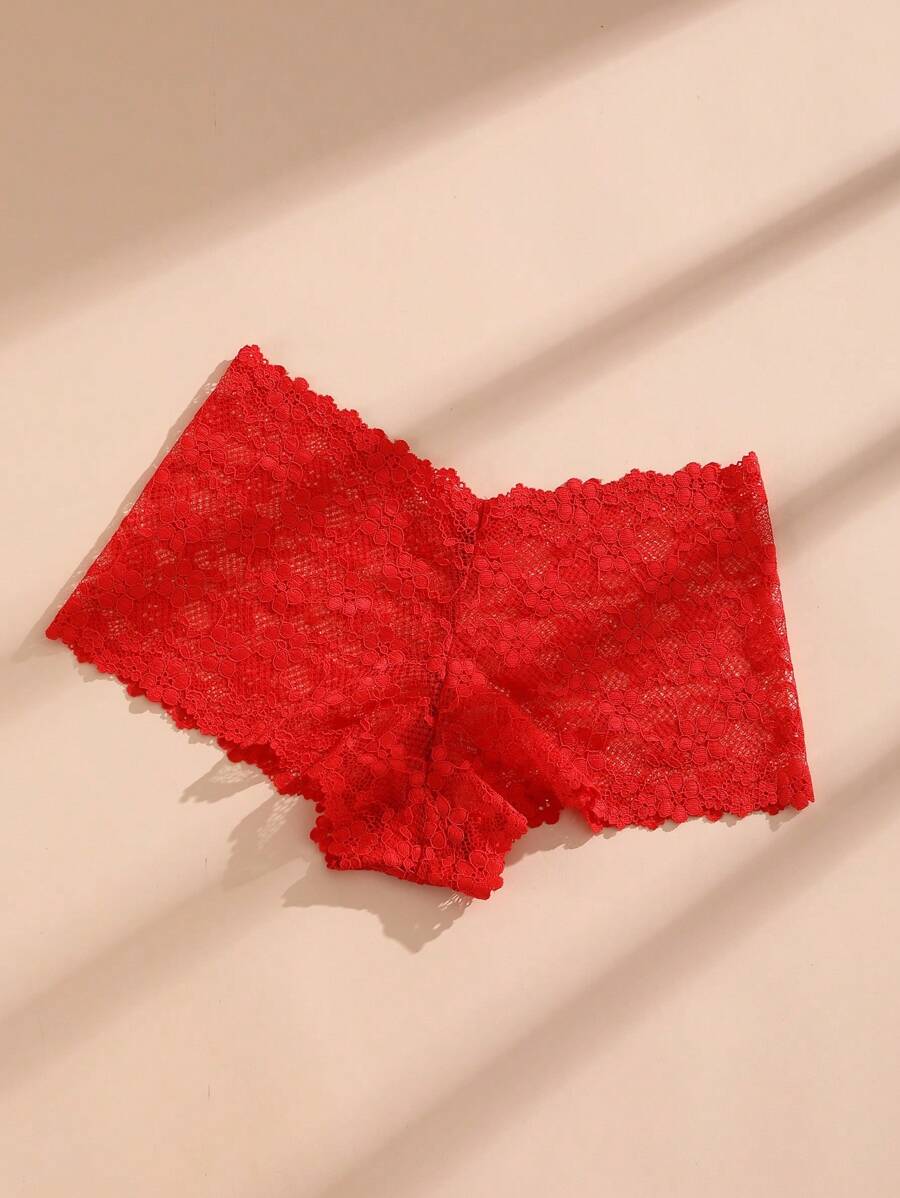 5pcs/Pack Women's Sexy Seamless Lace Low Waist Boyshorts Lingerie ...