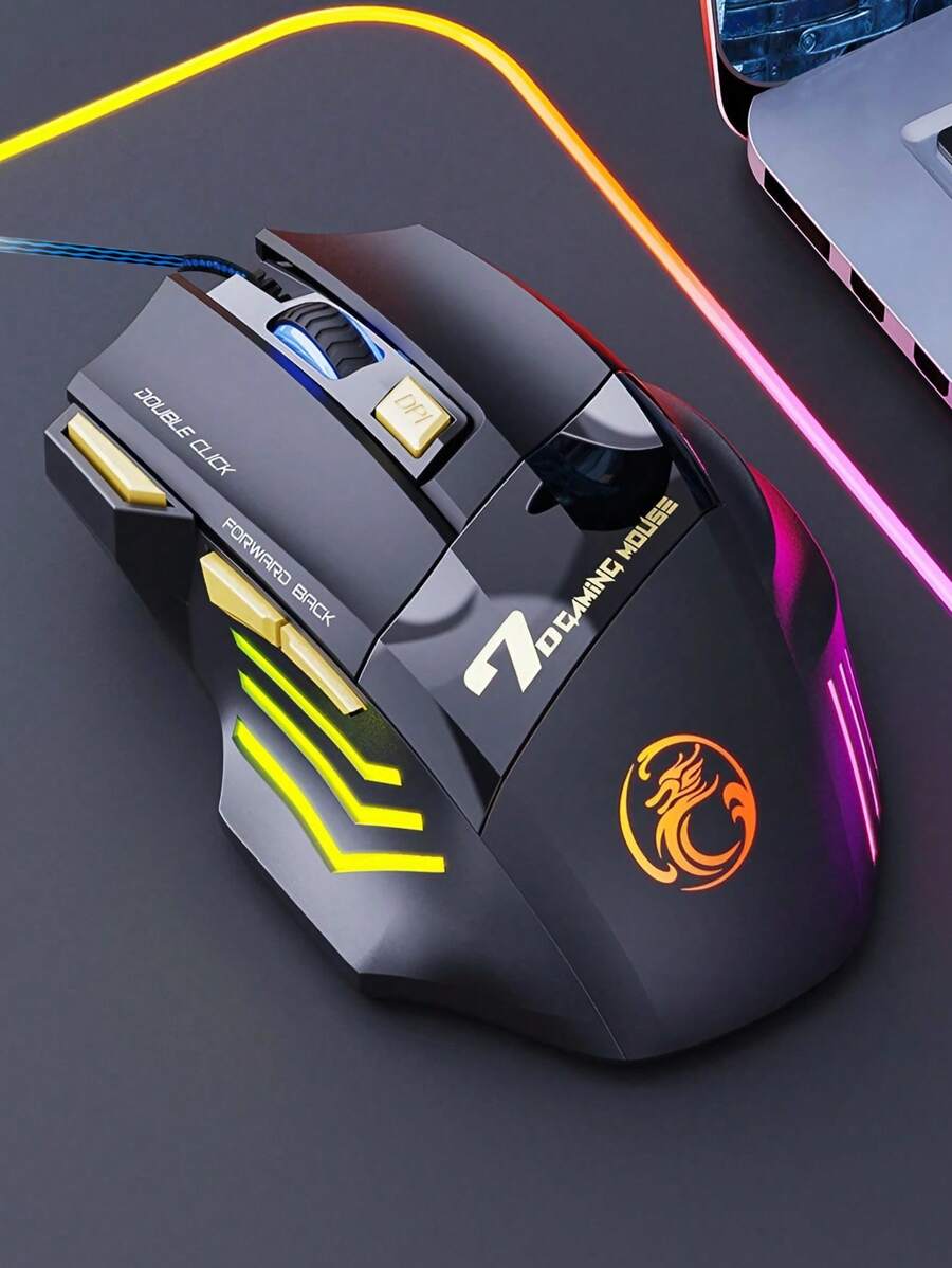 1PC Computer Mouse Gamer Ergonomic Gaming Mouse USB Wired Game Mause 5500 DPI Mice With LED ...