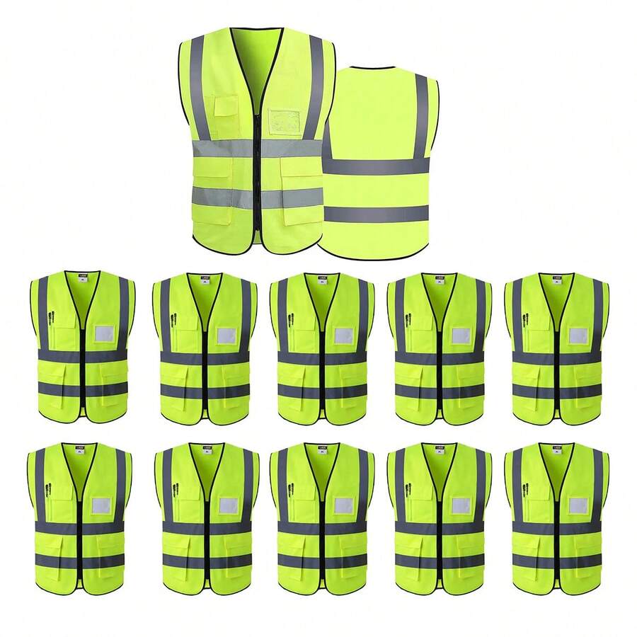 Vest Reflective Strip Kit 11 Units Signal Fluorescent Jacket Safety ...