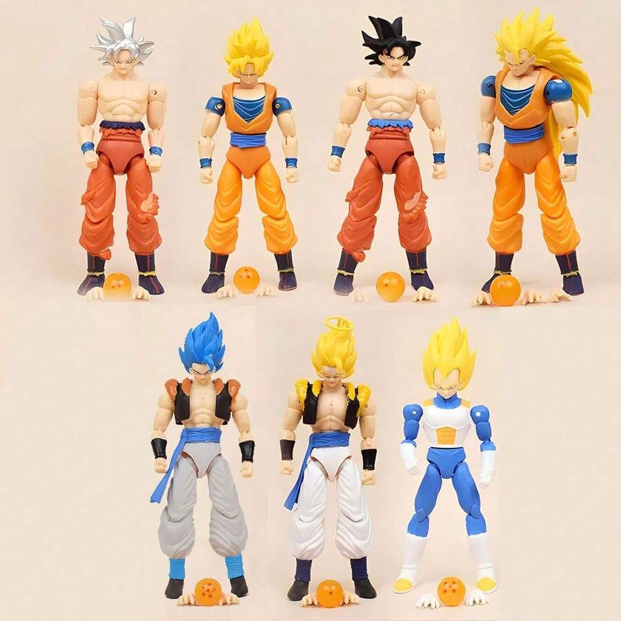 Anime Action Figure Goku SHF Super Saiyan Figurine Movable And ...