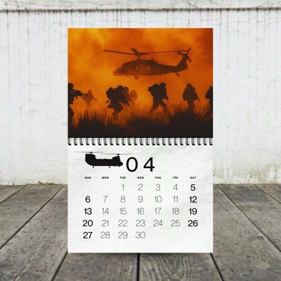 Calendário 2025 - Calendário de Entusiastas Militares 12 Meses Organiza ...