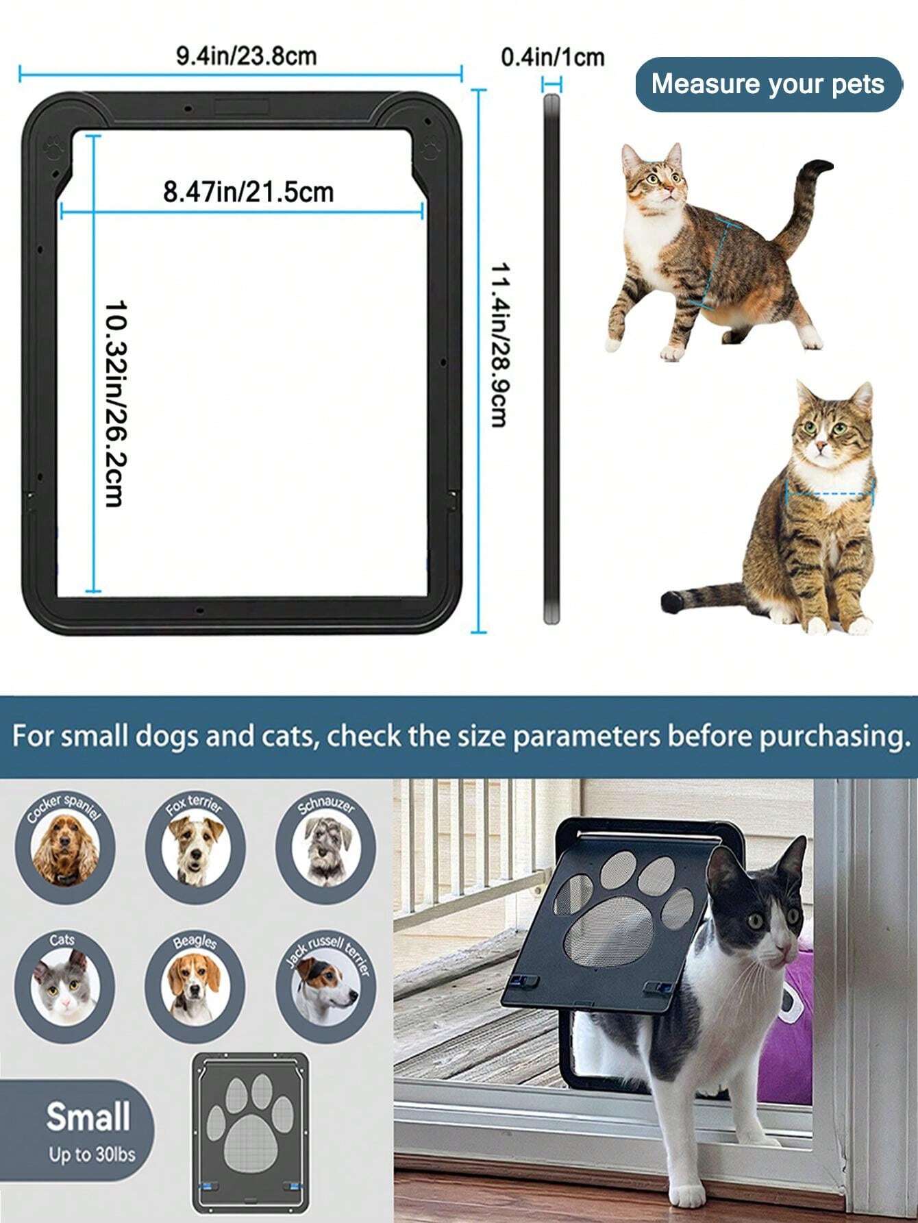 Porta para Animais de Estimação, Porta de Tela para Cães, Porta para ...