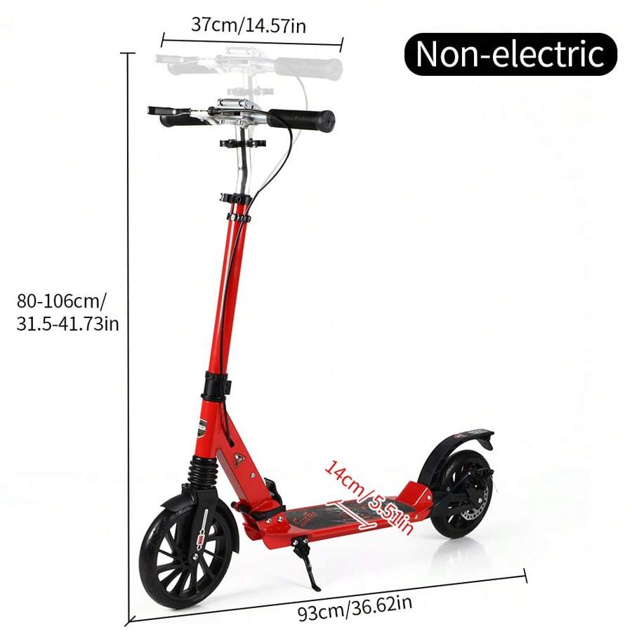 Non-Electric Scooter For Teens And Adults. Foldable And Adjustable ...