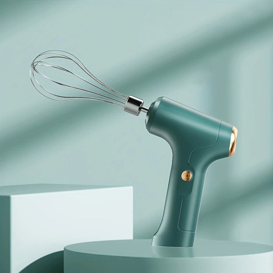 Wireless Handheld Electric Milk Frother Mixer, Egg Beater, Home Baking ...