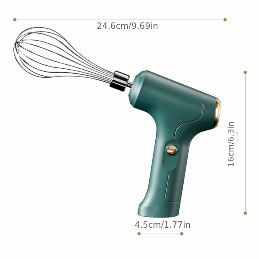 Wireless Handheld Electric Milk Frother Mixer, Egg Beater, Home Baking ...
