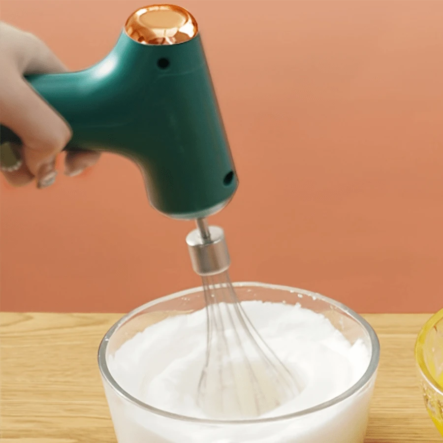 Wireless Handheld Electric Milk Frother Mixer, Egg Beater, Home Baking ...