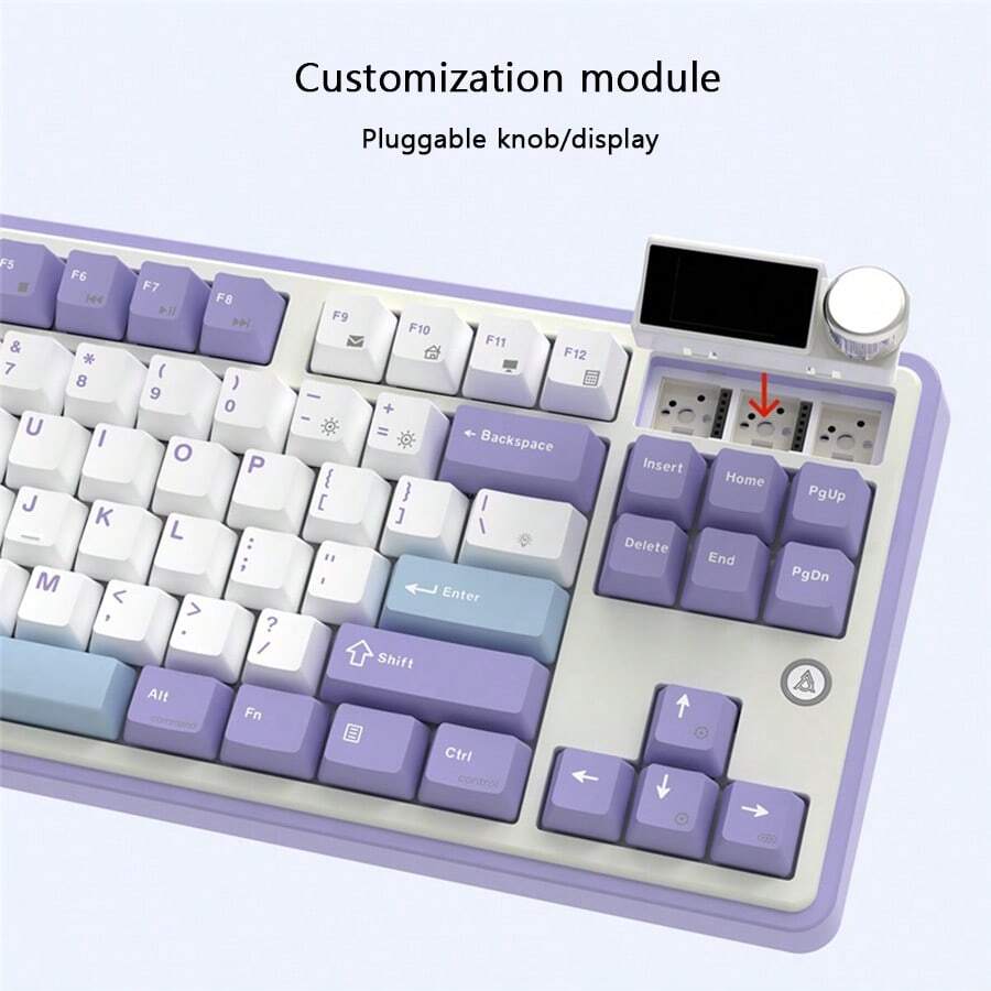 AJAZZ AK870 Three-Mode Customized Mechanical Keyboard Jasmine Switch ...