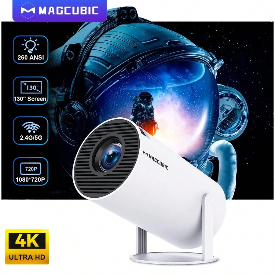 Magcubic Projector 4K Android 11 HY300 Pro Dual Wifi6 260ANSI Allwinner ...